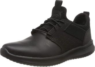 Skechers Mens DELSON AXTON Trainers, (Black Leather BBK), 10.5 (45.5 EU)