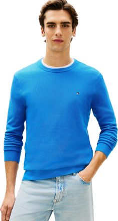 Tommy Hilfiger Herren Essential Structure Crew Neck Mw0mw36347 Pullover, Blue (Blue Orbit), L