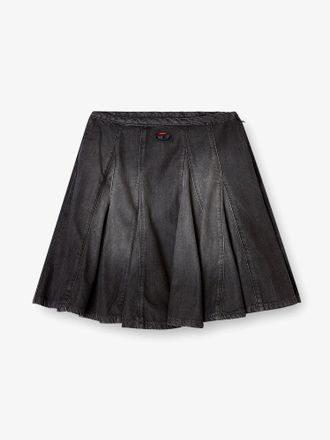 Diesel DE-SPIKI-S short denim skirt with washed-out effect - DIESEL - gender_Woman