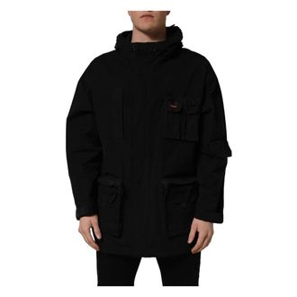 Dolce & Gabbana Kapuzen-Windbreakerjacke - - Jackets - Herren - Schwarzk - L