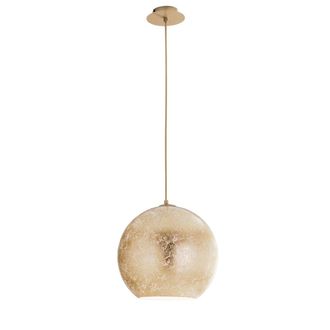 Luce-Ambiente-Design Vanity Gold Pendant Chandelier in Glass with Fabric Cable (1xe27)