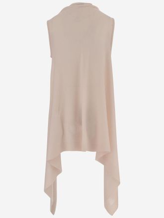 SA SU PHI Womens Long Cashmere And Silk Knit Light Pink Knitwear Sweater