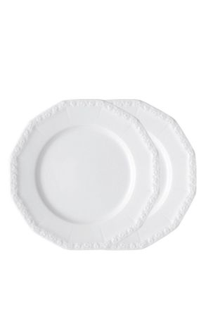 Rosenthal Speisetellerset Maria - Weiss, Wei&szlig;, Keramik, 2-teilig, 28x4.3x29 cm, Essen & Trinken, Geschirr, Teller, Speiseteller