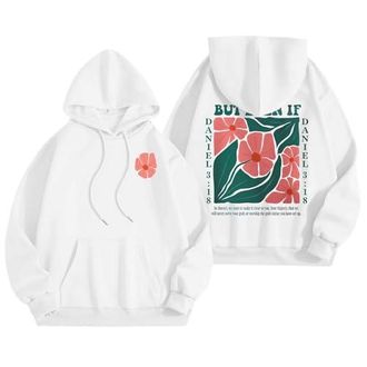 Generic Sweat &agrave; capuche imprim&eacute; tendance pour la Saint-Valentin 2026 (2), blanc, XXL