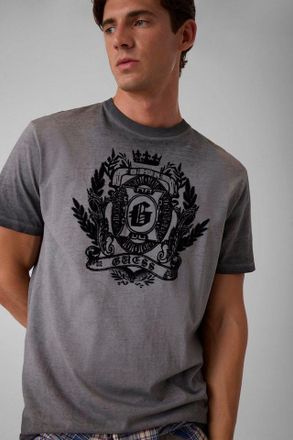 Guess T-Shirt Rundhalsausschnitt, reine Raumwolle, Regular Fit