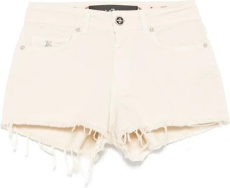 John Richmond short à bord effiloché - Tons neutres