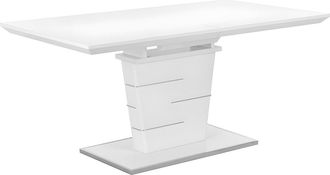 Vente-Unique Esstisch ausziehbar - 6 bis 8 Personen - MDF lackiert - Wei&szlig; - AMELLE