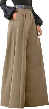 Generic Vuncio Pantalon Palazzo Femme Jambe Large Elegant Confortable Pantalon Ample Femme Fluide Taille Haute Grande Taille Pantalon Femme Habill&eacute;e L&eacute;ger Cla