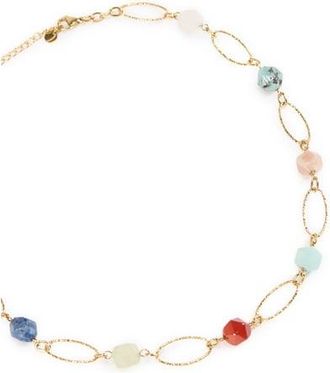 Au Printemps Paris Collier avec pierres de gemmes