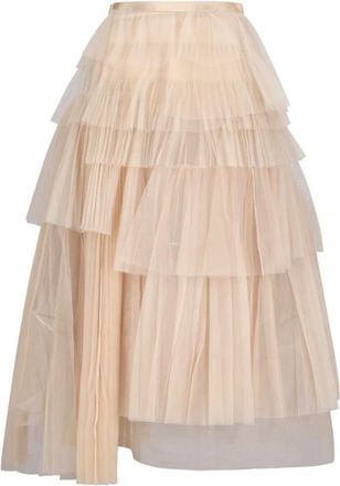 Dior Femme, Jupes, Beige, Taille: 36 FR Jupe midi pliss&eacute;e asym&eacute;trique