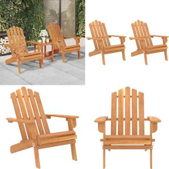 vidaXL Adirondack-Gartenst&uuml;hle 2 Stk. Massivholz Akazie - Gartenstuhl - Gartenst&uuml;hle - Home & Living