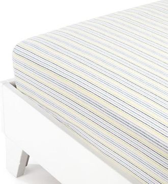 Caleffi Riga Bettlaken, Baumwolle, Blau, Einzelbett