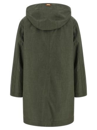 Herno Womens Bicolor Linen Coat Clothing