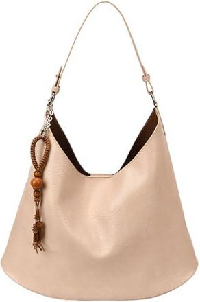 Generic Sac à provisions vintage PU Sac à bandoulière Poignée supérieure Sac à dos souple pour femmes Shopping Rencontres Trajets, beige, 380.00 x 330.00 x 10