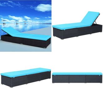 vidaXL Vidaxl - Sonnenliege mit Auflage Poly Rattan Schwarz - Sonnenliege - Gartenliege - Rattanliege - Outdoor M&ouml;bel - Lounge Chair - Home & Living