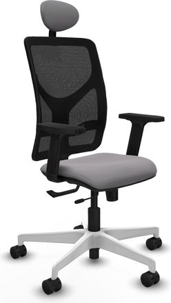 Piqueras y Crespo Verstellbarer Schreibtischstuhl mit 2D-Armlehnen, h&ouml;henverstellbarer Lendenwirbelst&uuml;tze und festem Kopfteil, ausgestattet mit Syncro/Traslack und Schn