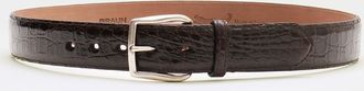 Fausto Colato Herren - Gürtel Kaimanleder dunkelbraun