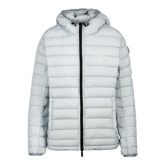 Centogrammi Femme, Vestes, Bleu, Taille: 40 FR Doudoune en Nylon avec Fermeture Éclair