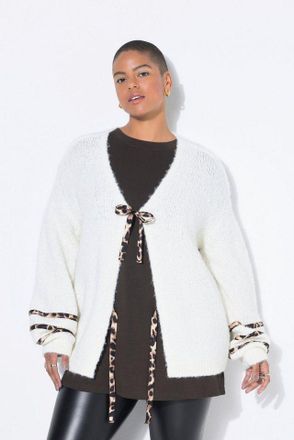 STUDIO UNTOLD Strickjacke Strickjacke Oversize Shape Leo Schleifen