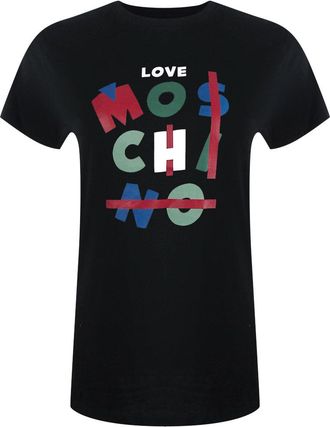 Moschino Jumble Logo Schwarzes T-shirt