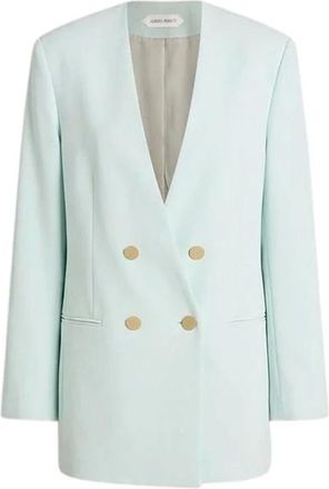 Alberta Ferretti Femme, Vestes, Bleu, Taille: 38 FR Veste Crois&eacute;e en Tweed