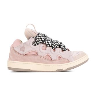Lanvin Leather Curb Sneakers - - Shoes - Damen - Rosa - 36 EU