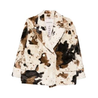 VALENTINI 1972 ECO Kunstfelljacke mit Kuhmuster - - Jackets - Damen - Mehrfarbig - XS