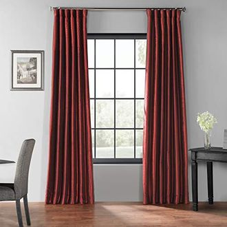 Half Price Drapes Verdunkelungsvorhänge aus Kunstseide, 274 cm lang, für Schlafzimmer und Wohnzimmer, Vintage-Stil, strukturiert, Verdunkelungsvorhang, 1 Panel, 127 x 2