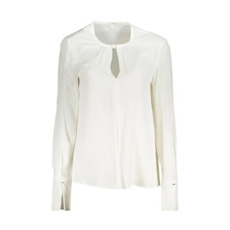 Patrizia Pepe Viskose Cr&ecirc;pe Bluse - - Blouses & Shirts - Damen - Wei&szlig; - M