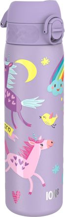 Ion8 Leicht Stahl-Trinkflasche 600 ml Nicht IsoliertAuslaufsicher Einhandöffnung Sichere Verriegelung Spülmaschinenfest Klappdeckel Tragegriff Leicht zu Re