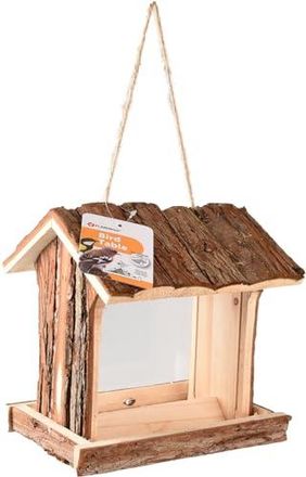 Flamingo Vogelfuttersilo Jarno - Premium-Qualit&auml;t - wetterfestes Holzdesign 21x17x21cm