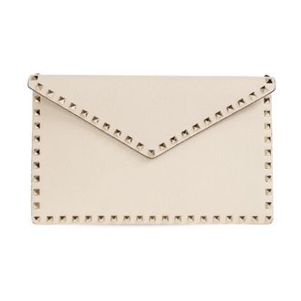 Valentino Garavani Rockstud Envelope Clutch - - Bags - Damen - Beige - ONE SIZE