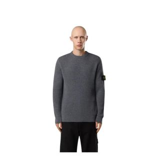 Stone Island Rundhals-Strickwaren - - Knitwear - Herren - Grau - XL