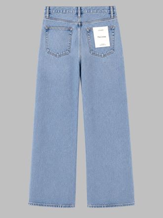 Frame Denim Distressed Wide-Leg Denim Jeans - Blue