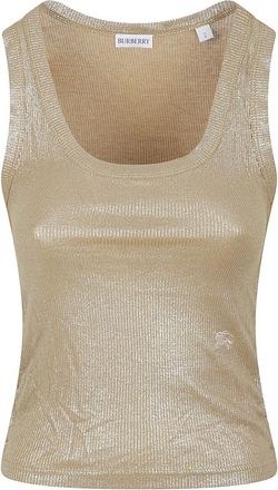 Burberry Femme, Tops, Beige, Taille: 38 FR Festival Viscose Tank Top