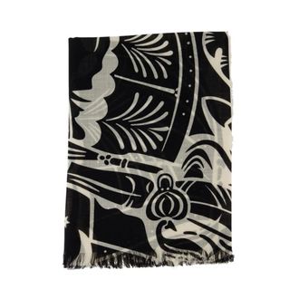 Burberry unisex, Accessoires, Noir, Taille: ONE Size Grand Foulard en Laine Noir