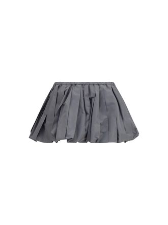Miu Miu Womens Skirt Balloon Mini Lead Grey Polyester
