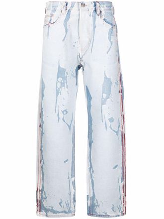 Diesel jean Peel-Off Effect droit - Bleu