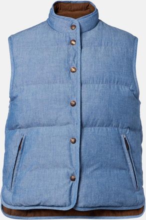 Loro Piana Veste matelass&eacute;e Kris en chambray de coton