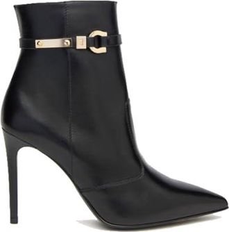 Nero Giardini I410827DE Bottines Femme en Cuir - Noir 39 EU