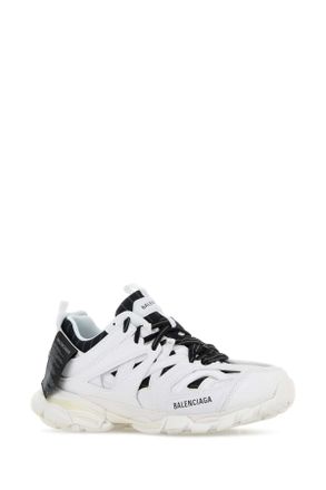 Balenciaga Mens White Rubber And Fabric Track Sneakers - Black