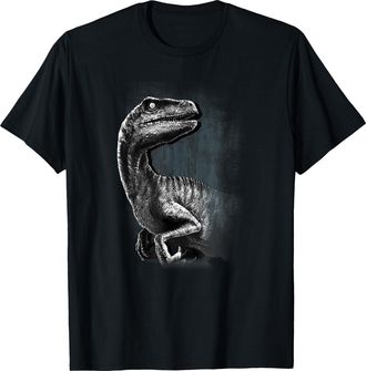 Jurassic Park Jurassic World Raptor Grunge Portrait T-Shirt