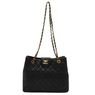 Chanel Pre-owned Matelasse Lammleder Umh&auml;ngetasche - - Pre-owned - Damen - Schwarzk - ONE SIZE
