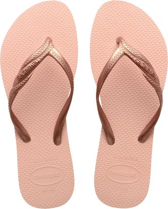 Havaianas Fantasia, bequeme, strapazierfähige und elegante Flip-Flops, mit Metallic-Streifen und seitlicher Kreuzung, Damen, 37/38 EU