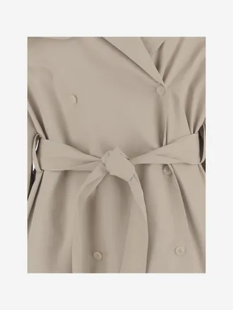 Frankie Shop Womens Trench Coat Riva Cotton Beige
