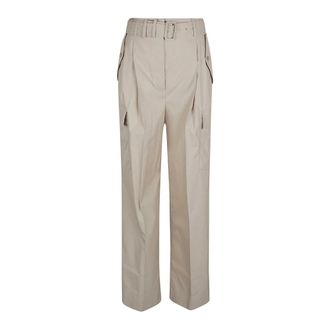 Prada Cargo-Hose mit hohem Bund - - Trousers - Damen - Beige - S