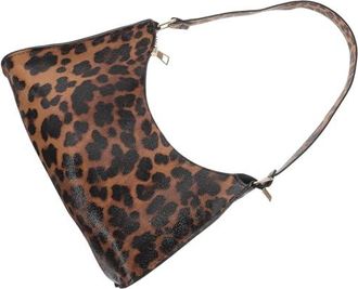 Supvox Paquet &agrave; Bandouli&egrave;re Femme en PU Motif L&eacute;opard Pochette Zipp&eacute;e Compacte Paquet &agrave; Main pour Quotidien Rangement Portable et Accessoires Style Aisselle 