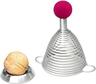 Take 2 Germany Take2 Edelstahl Nussknacker NAOMI mit Rosa Gummikugel