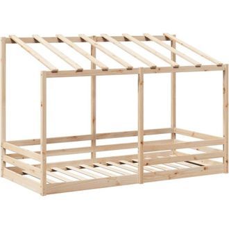 vidaXL Kinderbett mit Dach 80x200 cm Massivholz Kiefer Vidaxl