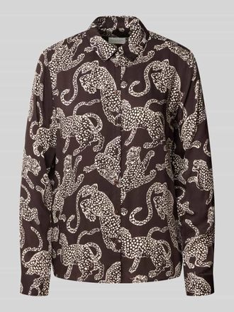 Milano Regular Fit Bluse aus Viskose im Allover-Look